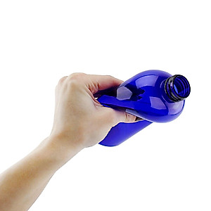 Cornucopia Brands 16oz Cobalt Blue PLASTIC Spray Bottles w/Heavy Duty Mist & Stream Sprayers and Chalkboard Labels (6-pack); PET #1 BPA-free, Use for DIY, Kitchen, Hair