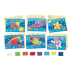 Fun Express Awesome Outer Space! Sand Art - Crafts for Kids and Fun Home Activities - VBS Vacation Bible School Supplies/Decor
