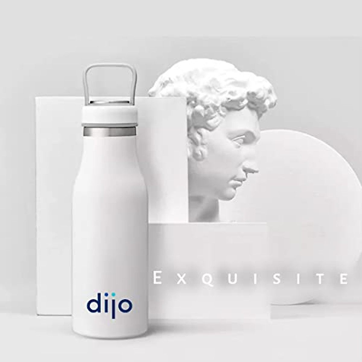 DIJO Insulated Water Bottle (White)