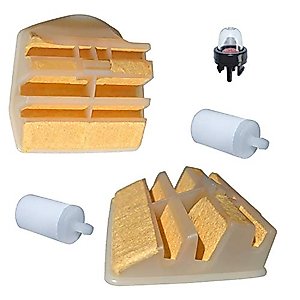 HRuiRed 544 08 08 02 Air Fuel Filter Tune Up Kit fit Husqvarna 445 445E 450 Rancher 450 E II 445E II with Primer Bulb Chainsaw Zama C1M-EL37B 506450401