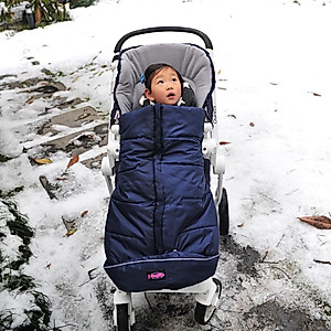 Go 3 Seasons Universal Stroller Footmuff, Warm Winter Stroller Bunting Bag for Toddler, Waterproof Stroller Sleeping Bag, Anti-Slip Height Adjustable,Toddler Stroller Winter Blanket