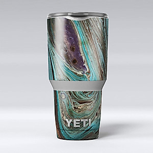 Design Skinz Swirling Dark Acrylic Marble - Skin Decal Vinyl Wrap Kit Compatible with The Yeti Rambler Cooler Tumbler Cups