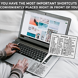SYNERLOGIC Chrome OS Reference Keyboard Shortcut Sticker - No-Residue Vinyl - Size 3"x2.4" for Any Brand Chromebook Laptop Running Chrome OS (Clear)