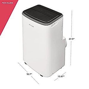 Frigidaire FHPC102AC1 Portable Room Air Conditioner, 10,000 BTU with Multi-Speed Fan, Dehumidifier Mode, Built-in Air Ionizer, Easy-to-Clean Washable Filter, in White