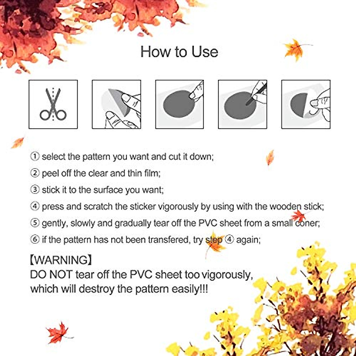 Rub On Transfer Sticker Scrapbook Stickers Flower Stickers Decoration Sticker Planner Stickers Plant Stickers for Scrapbooking Diary Album Journals DIY Arts and Crafts (Forest)