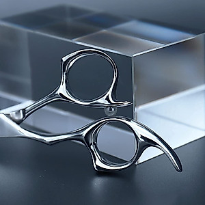 AOLANDUO 6 Inch Left-handed Hair Scissors-High End VG10 Steel Handmade Hair Cutting Shears-Razor Edge/Offset Design/Pro Ergonomic for Salon Stylists Beauticians and Barbers