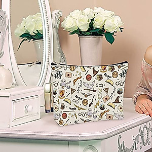 Book Lover Makeup Bag for Women,Movie Inspired Gift for Fans Wizard Gifts Travel Cosmetic Bag Zipper Pouch Merch Toiletry Bag Gifts for Women Friend