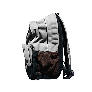 Retro Punk-Style Canvas Backpack (Grey w/Angel Decal)