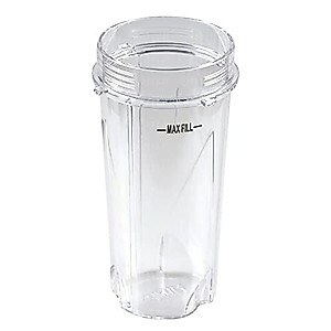 Replacement Parts Two Pack 16-Ounce (16 oz.)Single Serve Cup with lid Fit for Nutri Ninja Mega Kitchen SystemsBL770BL771BL772BL773COBL660BL740 and works with Ninja Ultima Blender BL810BL820BL830