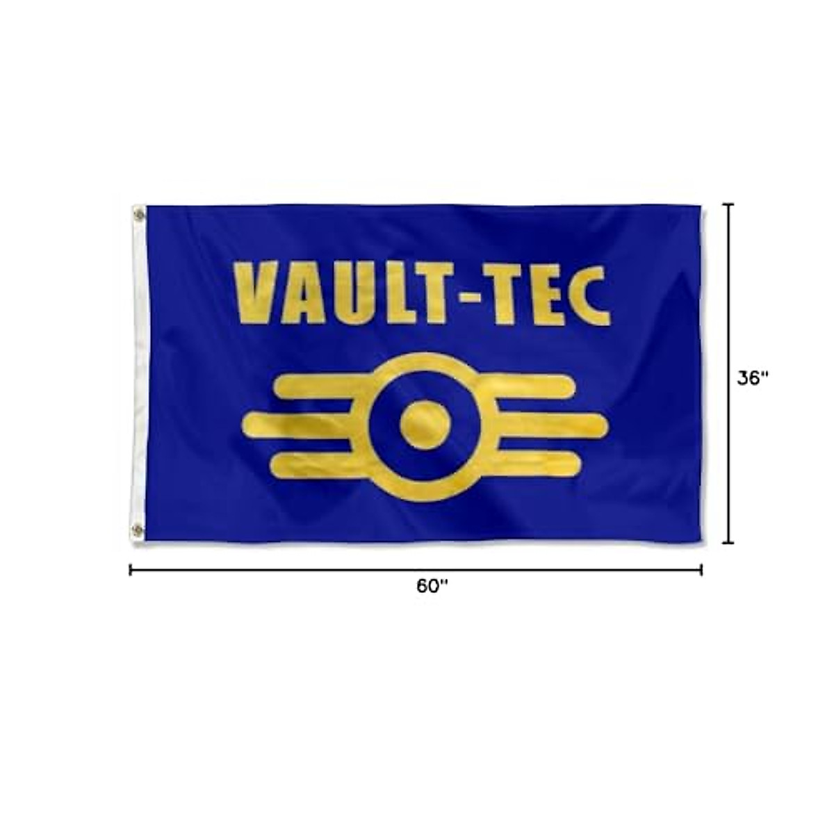 Cayyon Vault-Tec Flag Banner Outdoor Indoor Decoration Flag 3x5Feet Double Stitched Polyester with Brass Grommets