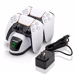PS5 Controller Charger, Playstation 5 Dual Sense Charger Station with 5V 3A Power Adapter, Playstation 5 accessories