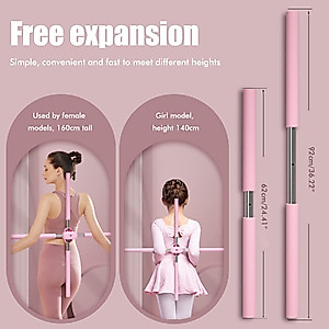 BTSEURY 2 Pcs Yoga Sticks Stretching Tool Posture Correction Sticks Exercise Stick Home Fitness Equipment