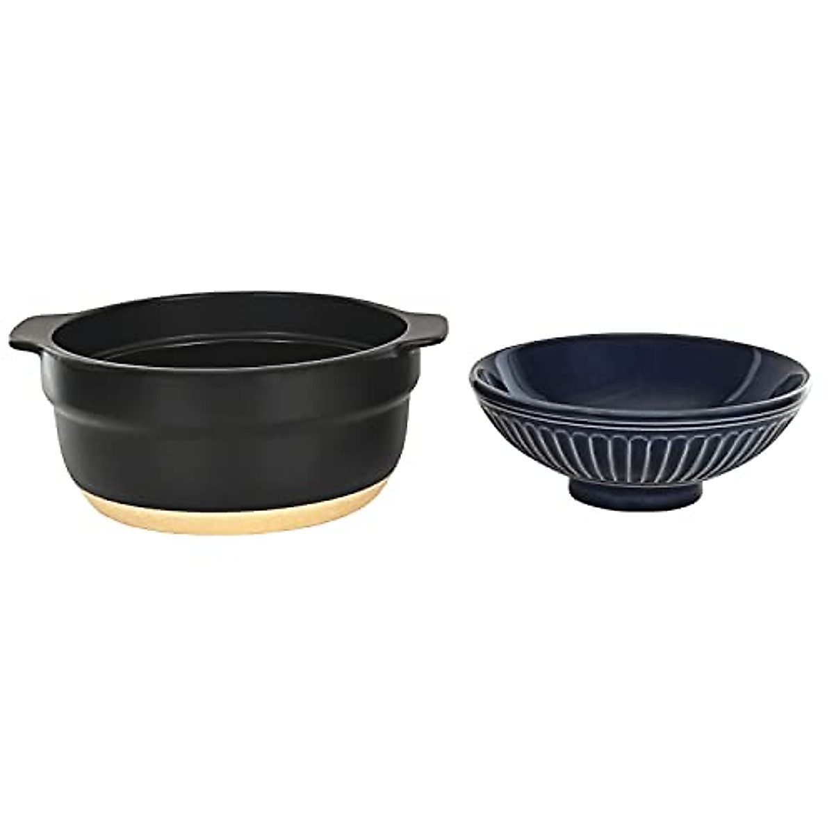 KAKUSEE-Kissui-Japanese Style Donabe Earthenware Clay Pot Hot Pot Rice Cooker, Small Size, for one serving