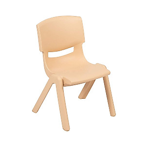 Flash Furniture 33" Round Natural Plastic Height Adjustable Activity Table Set with 2 Chairs