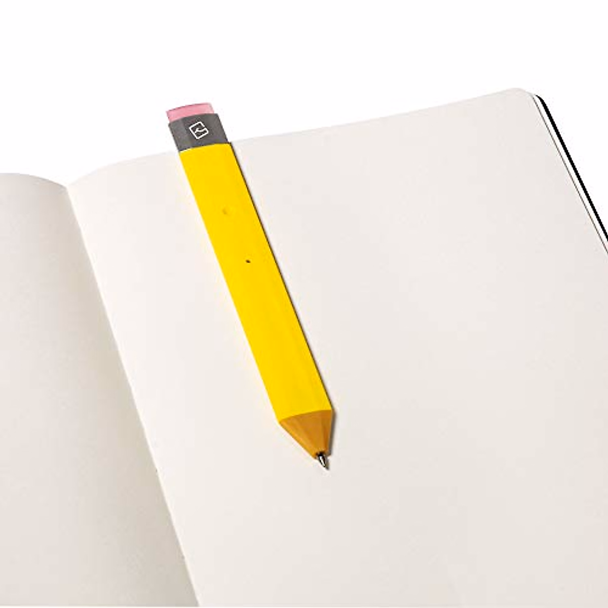 New Pen Bookmark with Refills | Erasable Ballpoint Gel Pen and Bookmark 3-in-1 | Ink Novelty Pen with Eraser | Page Marker | Book Marker | Page Holder Clip | Gift for Reader and Writer (Yellow)