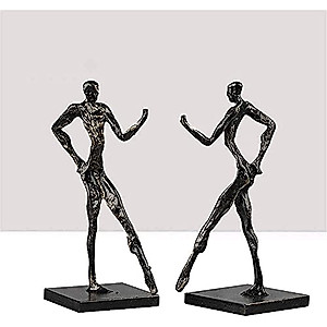 Bookend Supports HeavyDuty ， Bookends, Heavy-Duty Art Desktop Bookends, People Design and Decorate for Home Office, 1 Pair of Decorative Bookends