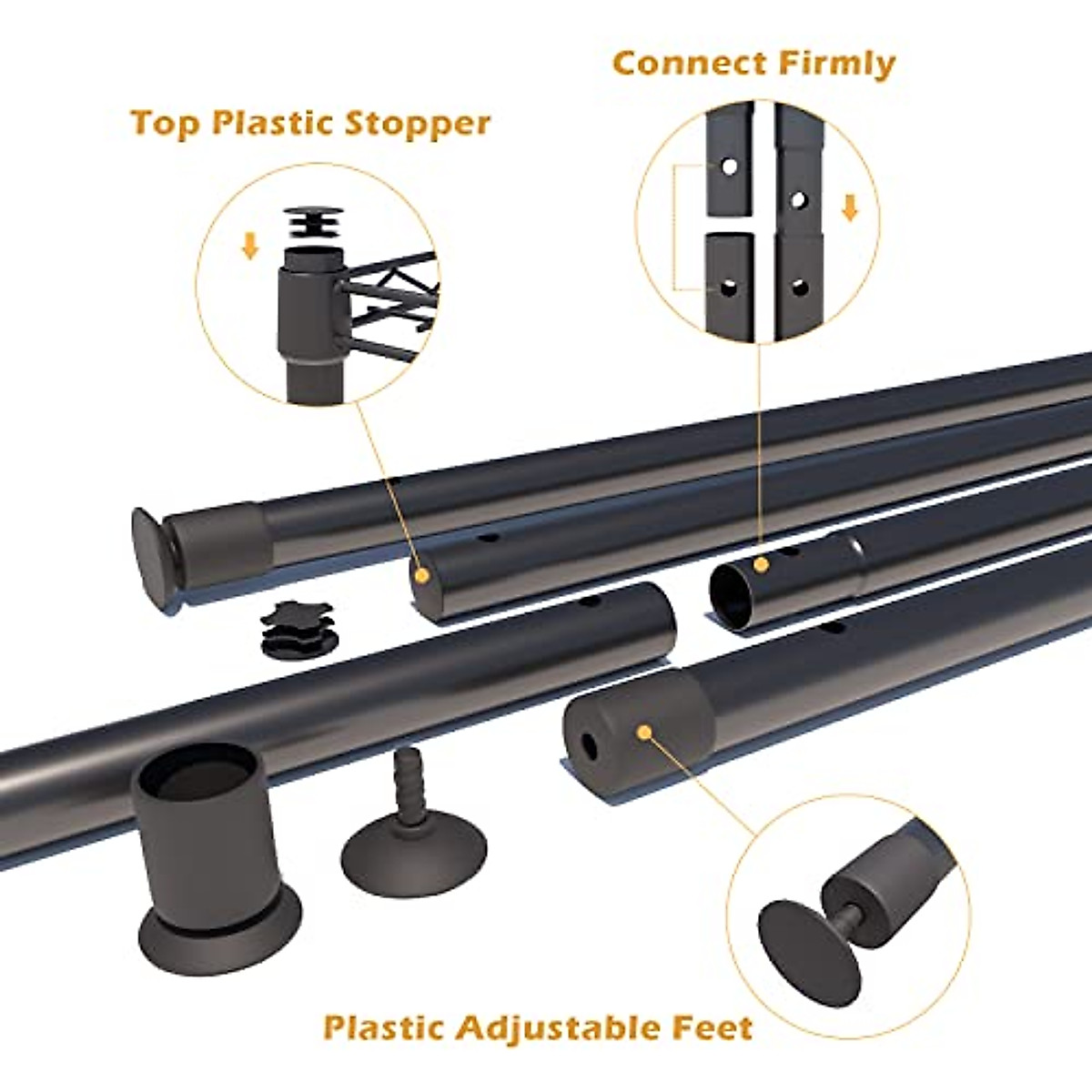 ZHAZHADI 5 Tier Adjustable Storage Shelf Metal Storage Rack Wire Shelving Unit Storage Shelves Metal 660Lbs Capacity 17" L x 13" W x 63" H for Pantry Closet Kitchen Laundry Black