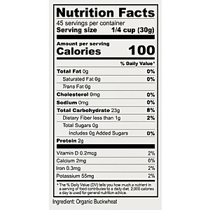 Anthony's Organic Buckwheat Flour, 3 lb, Grown in USA, Gluten Free, Vegan