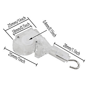 ZZLZX 2PCS Blind Wand Tilt Control Wand Tilter, Blinds Wand Tilter Mechanism, 1inch Mini Blind Head Rail Blind Tilt Mechanism Replacement with D Shaped Gear Tilt Mechanism Hook Connection