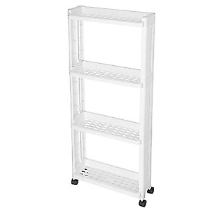 CXDTBH Kitchen Shelf Organizer Wheels Trolley Bathroom Gap Storage Rack Sundries Storage Rack Pulley Living Room ( Color : E , Size : 1pcs )