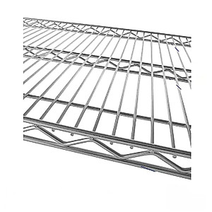 Generic SINGLE Wire Shelf 47.75"" x 18"" x 1"" 1/4 - for Industrial Heavy-Duty Wire Shelving Racks Dry Storage, Silver, 18496VB