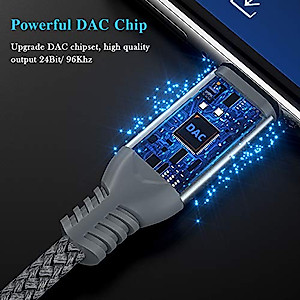 TITACUTE USB C Headphone Adapter for Galaxy S23 S22 Ultra A53 A54 USB C to 3.5mm Jack Audio Adapter Aux Cable Hi-res DAC Earphone Dongle for Samsung S21 S20 Z Flip 4 Google Pixel 6 6a 7 Pro 7a OnePlus