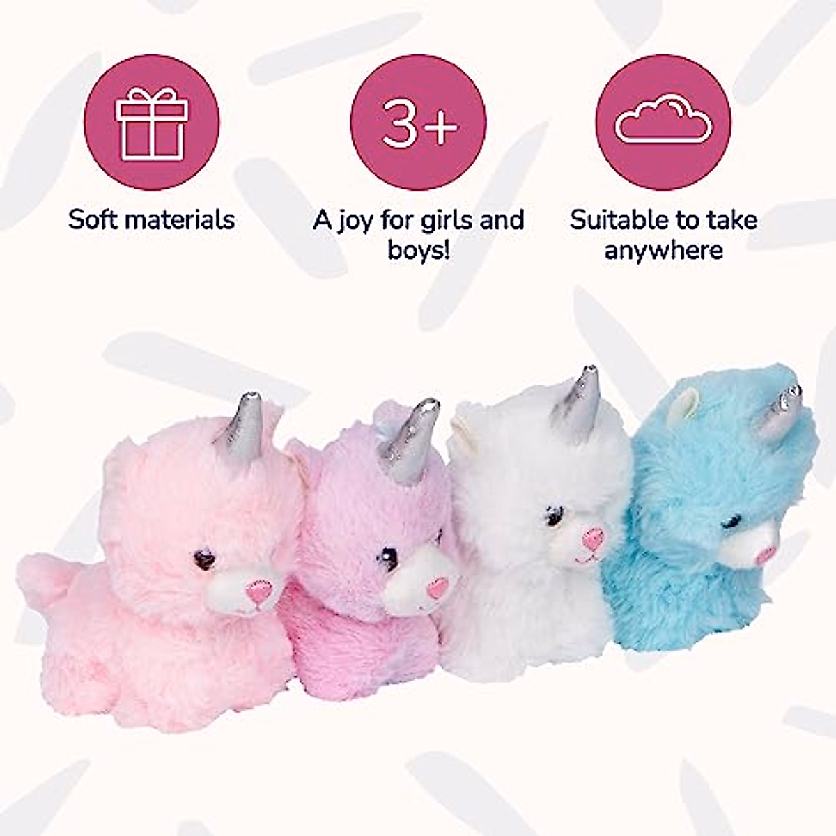PixieCrush | Unicorn Stuffed Animals - Kitty Cat Plushies for Kids - Cute Squishy Pillow Toy - Stuffed Mommy Unicorn Kitty Cat with 4 Baby Unicorns - Gift Present Animal Pillows for Girls and Boys