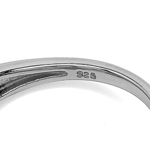 Silvershake 6mm Natural Round Shape Moonstone 925 Sterling Silver Solitaire Ring Size 7