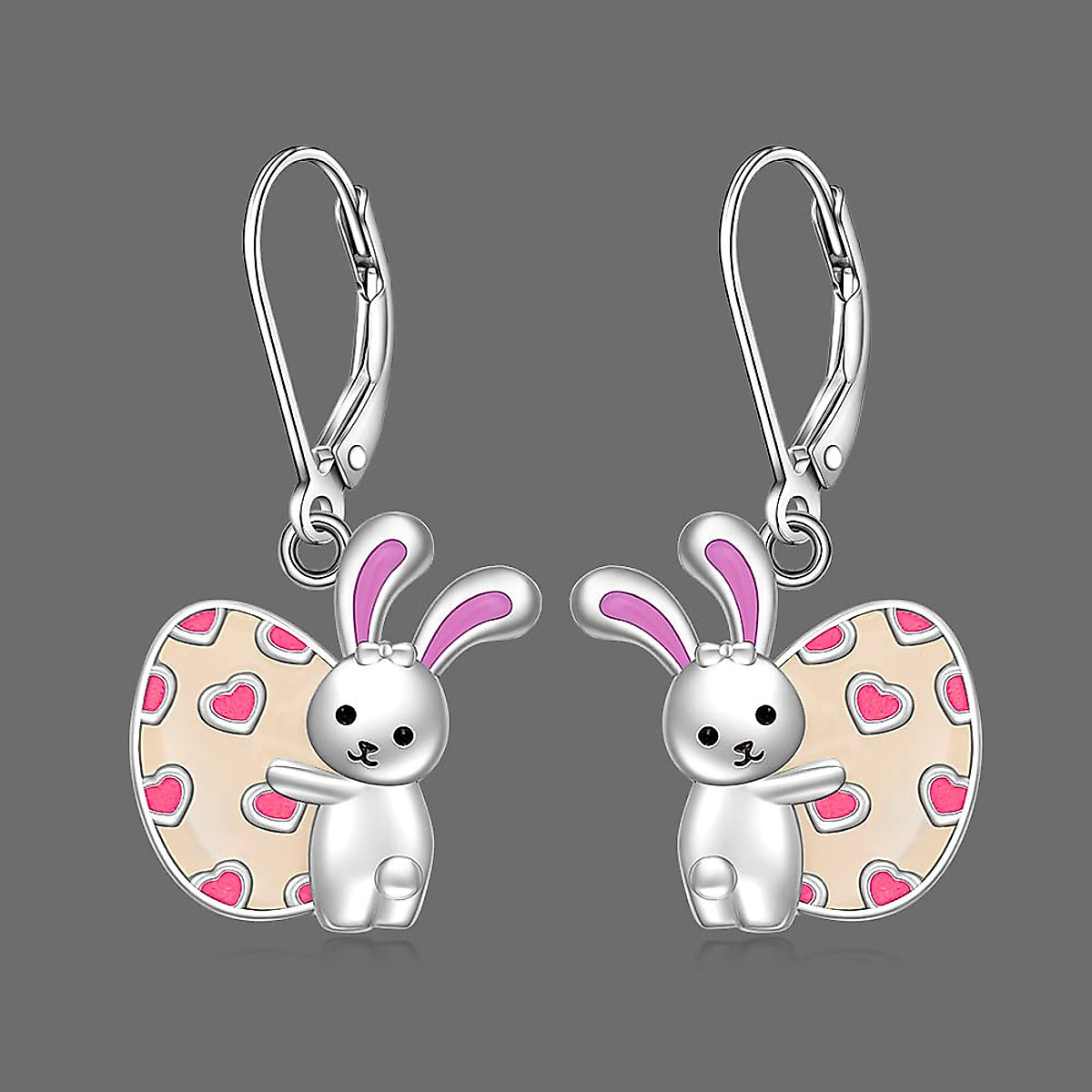 Easter Earrings Bunny Earrings for Women Sterling Silver Cute Rabbit Earrings Bunny Easter Egg Dangle Jewelry Charms Holiday Gifts