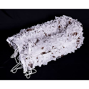 Ginsco 6.5ft x 20ft 2mx6m Snow Gound Netting Woodland Camouflage Net for Sunshade Camping Military Hunting Shooting Blind Watching Hide Party Decorations