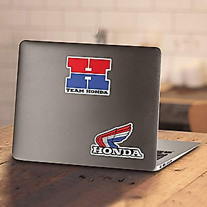 Honda Yellow Wing Logo T-Shirt & Stickers (X-Large)