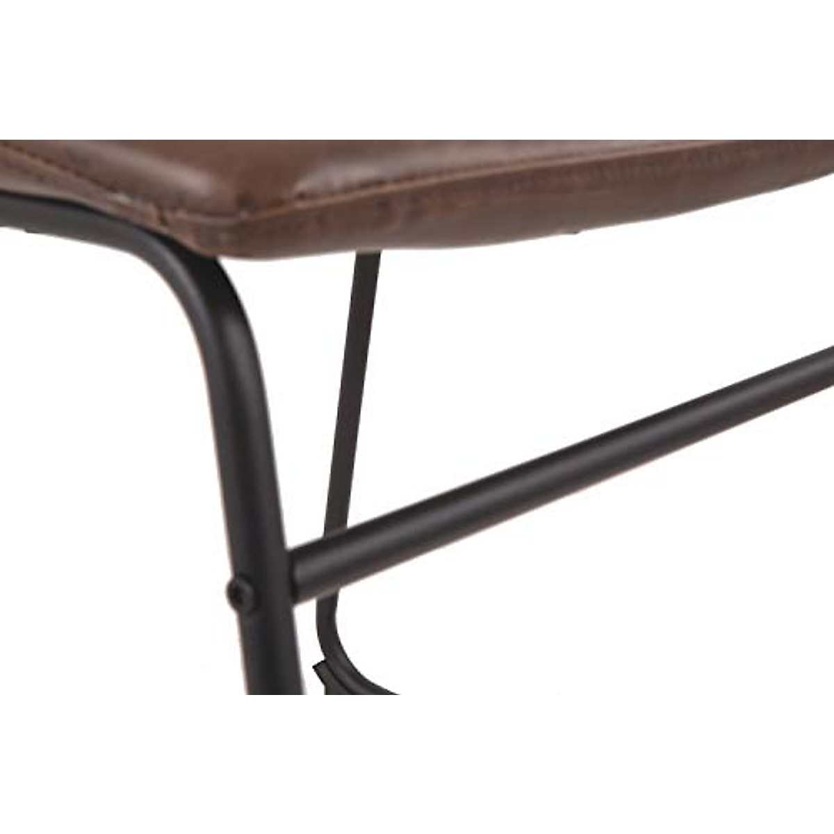 Signature Design by Ashley Mid Century Centiar Dining Bucket Chair, 2 Count, Black and Brown