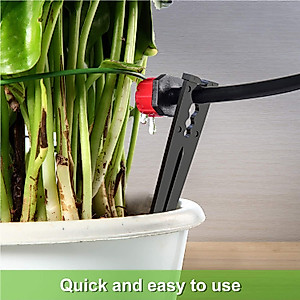 Axe Sickle 50 Pcs Drip Irrigation Stakes for 1/8" 1/4" Inch Tubing Hose Irrigation Support Stakes for Gardening Patio Lawn