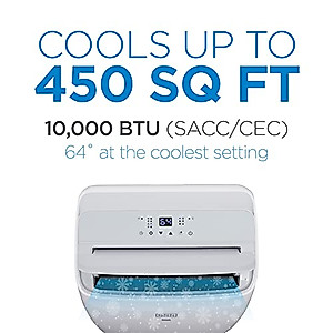 BLACK+DECKER 14,000 BTU Portable Air Conditioner with Remote Control, White