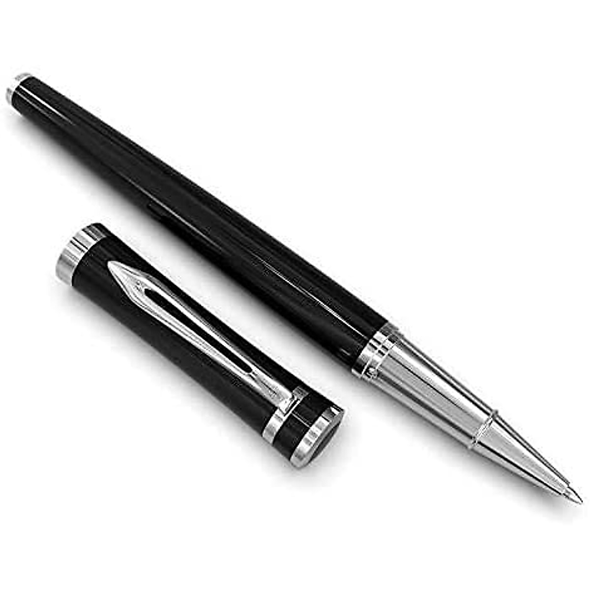 Wordsworth & Black Gel Rollerball Pen [Black Chrome], Journaling, Note-Taking, Business, Professional, Executive Writing Pens; Perfect Roller Ball Pen Gift for Men and Women