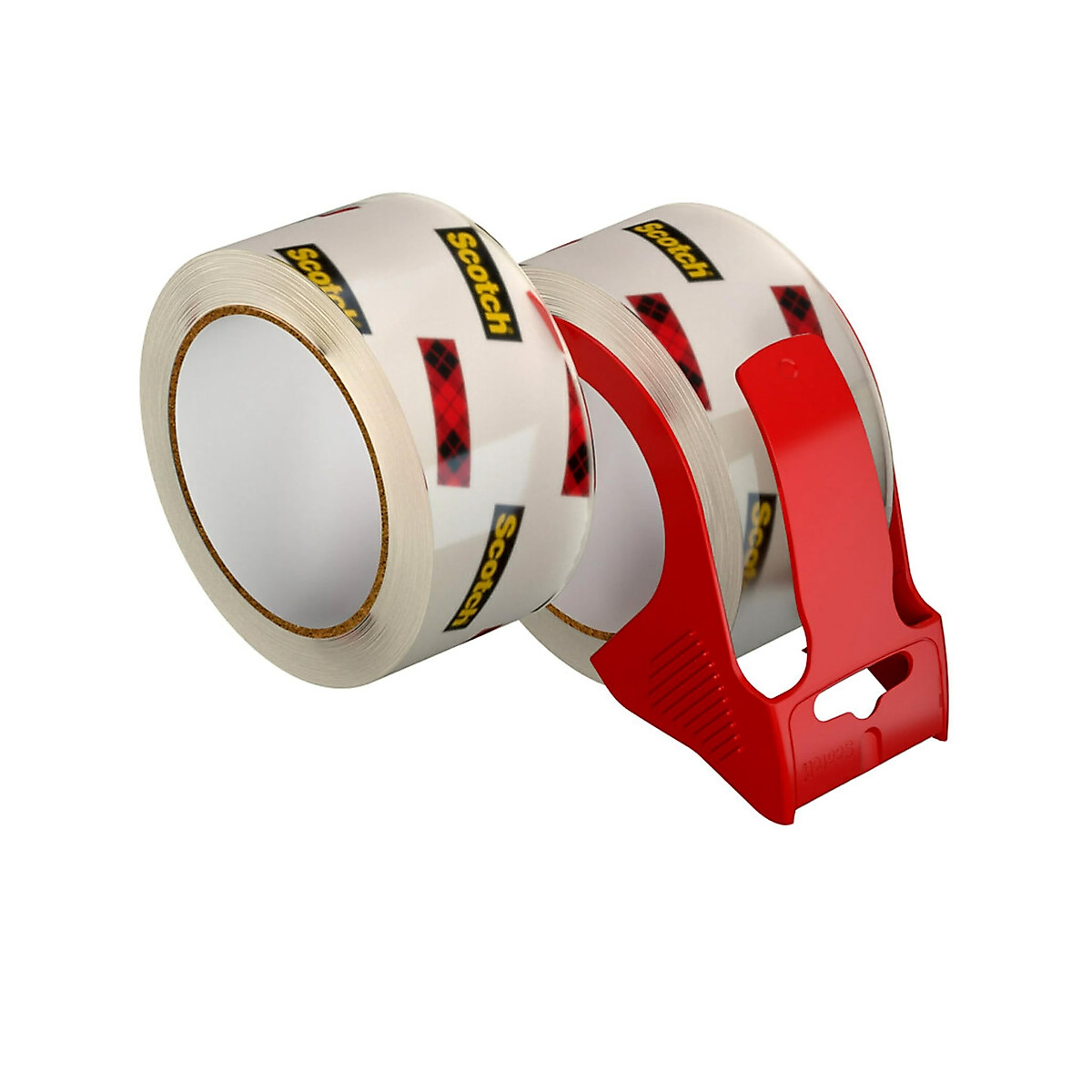 Scotch Box Lock Packaging Tape, 2 Rolls with 1 Refillable Dispenser, 1.88 in x 54.6 yd, Extreme Grip, Sticks Instantly to Any Box