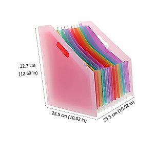 VILLCASE Vertical Accordion File Organizer Large Capacity Store Files Letters Photos Stylish and Simple Office Storage Folder