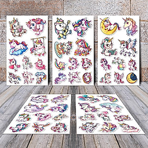Pack 50 Pcs Cute Unicorn Stickers for Water Bottles Laptop Luggage Computer Journaling Scrapbooking Kids Teens Girls Adults Aesthetic Waterproof Sticker Packs Small Vinyl Decals