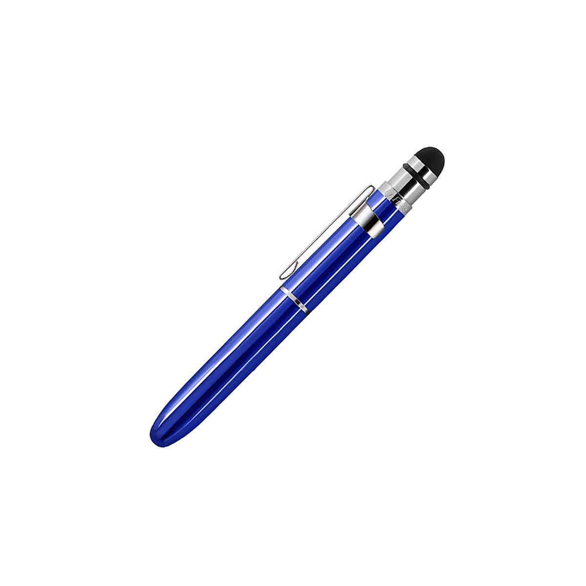 Fisher Space Pen Bullet Grip Space Pen with Clip and Conductive Stylus, Blue (BG1CL/S)