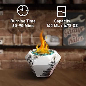 Coobest Tabletop Fire Pit, Small Table Top Firepit, Smokeless Fire Pit Bowl for Table, Tabletop Fire Pit Bowl for Smores Maker, Garden Mini Fire Pit for Table, Indoor Fireplace Decor