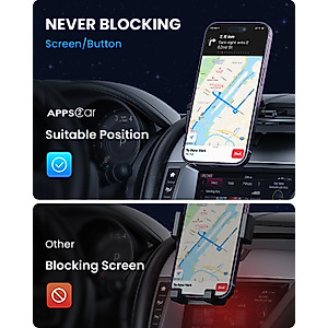 APPS2Car for Magsafe CD Slot Phone Mount [17 Strong Magnets] Magnetic Phone Holder for Car Easily Install Magnetic CD Car Holder Mount Compatible with Magsafe Case iPhone 15/14/13/12 Pro Max Plus Mini