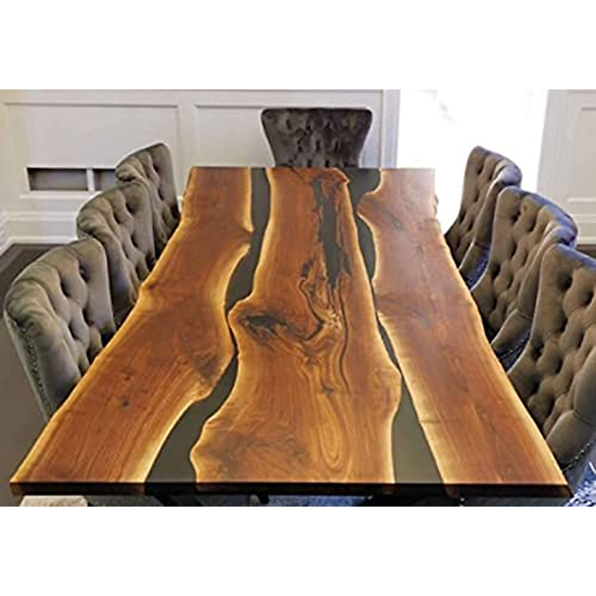 Epoxy Table, Live Edge Wooden Table, Natural Wood,Dining Table, Natural Epoxy Table, Resin Table, Epoxy Resin River Table, Piece Of Conversation
