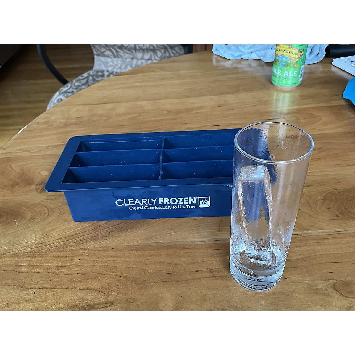 ClearlyFrozen High Capacity (Six 1.3” x 1.3” x 5” Ice Spears) Home Clear Ice Tray/Ice Maker With Multi-Size Mold Design Expandable to Six 1.3” x 2” x 5” Ice Slabs.