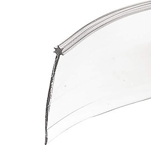 Shower Door Bottom Sweep, 1/8"x 1-5/16"x 36" , Clear Vinyl