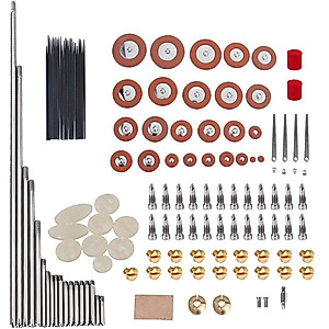 Jiayouy 1 Set Alto Sax Repair Kit Include Sax Inlays Sound Hole Pad Screws Spring Needles Rollers Woodwind Instrument Replacement Accessory