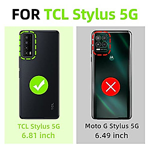 nancheng Case for TCL Stylus 5G (T779W), TCL Stylus 5G 2022 6.8" Case with Kickstand Lanyard Bumper Shockproof Full Body Protection Phone Case Cute Soft TPU Glitter Cover for Girls Women Men - Silver