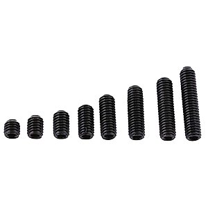 200pcs M3 Black Hex Socket Head Screw Steel Socket Cup Point Grub Set Hex Socket Set Screw Screw Assortment