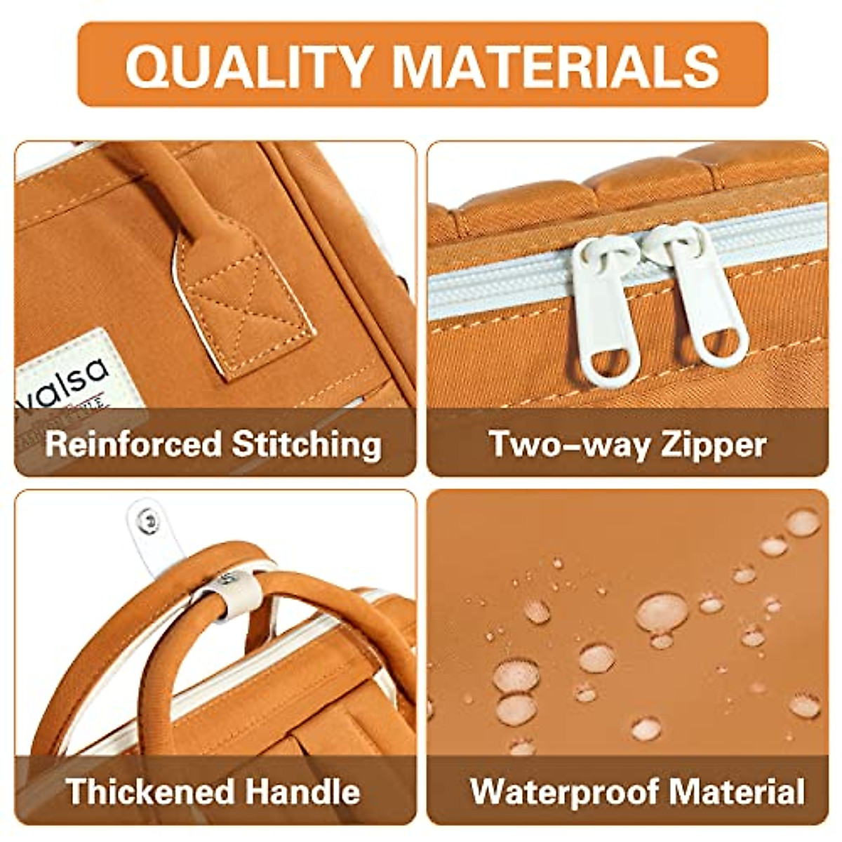 Bevalsa Laptop Backpack 15.6 Inch Stylish College School Bag/Casual Daypacks/Work Bags/Travel Backpack for Women Men for Teens Girls Anti-Theft (Brown)