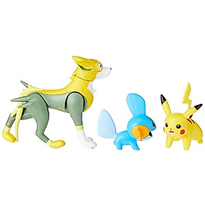 Pokemon Pikachu Mudkip Boltund Battle Feature 3 Figure Set Action Ready
