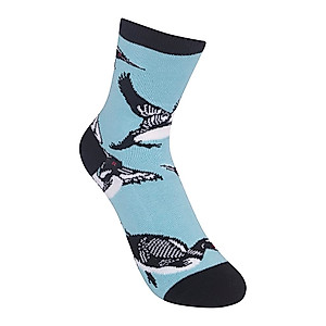 FUNATIC Loon Socks for Kids Ages 7-10, One Size Fits Most | Wildlife Lover Gift Idea with Waterfowl Theme | Zoo Accessory Attire | Adventure Party Supplies Apparel Present | Bird Related Accessories